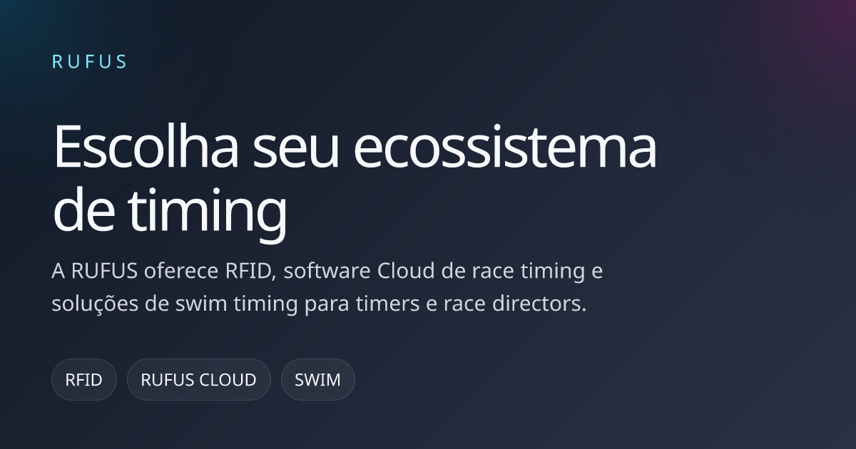 RUFUS | Complete Race Timing Solution